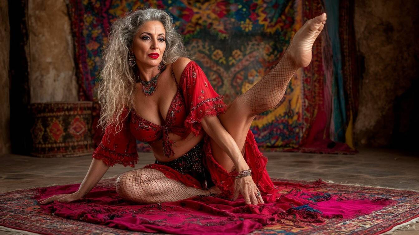 Сексапильная грация зрелых танцовщиц 50+! Для ценителей красивых женских ног!