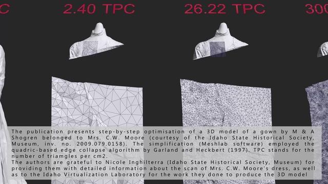 3D simplification of a gown by M & A Shogren