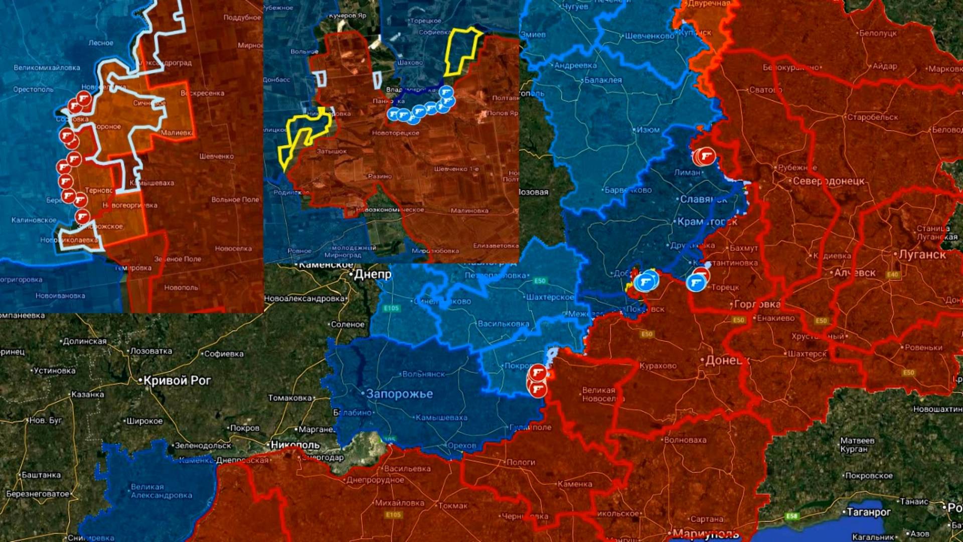 13.09.2025 Карта боевых действий. Наступление в Днепропетровской области. Бои к северу от Мирнограда
