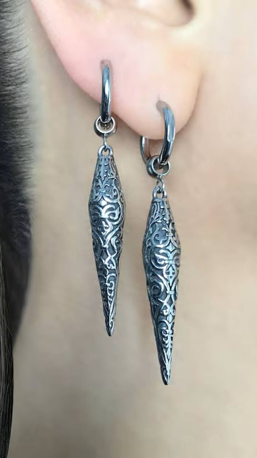Серьги с подвесками "Конусообразная скрижаль" от StarfallShop