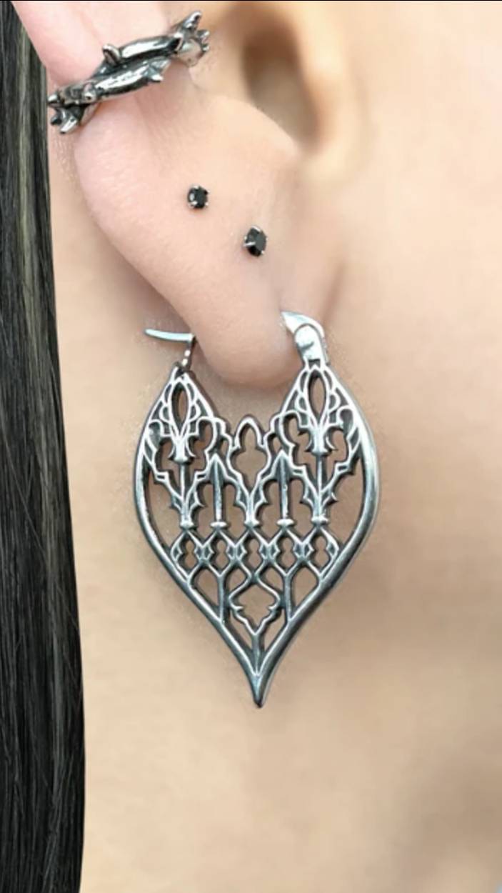 Длинные серьги "Многогранные готические узоры" от StarfallShop