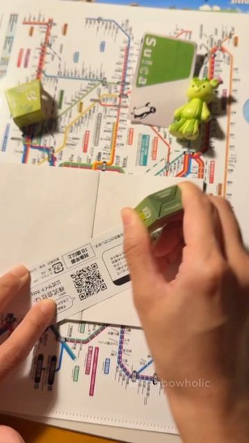 junk journal with me in Japan (train stamp, fliers, & gacha)