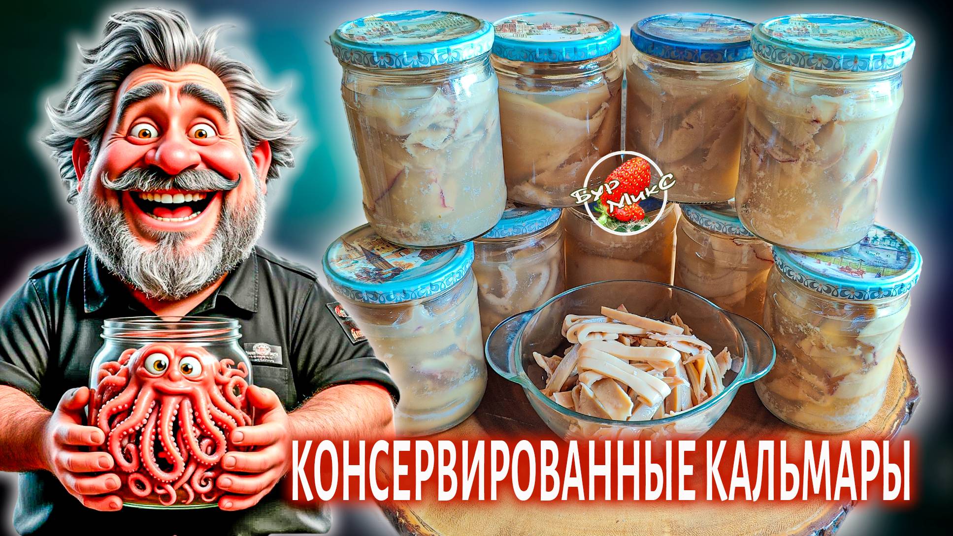 Консервированные кальмары на зиму