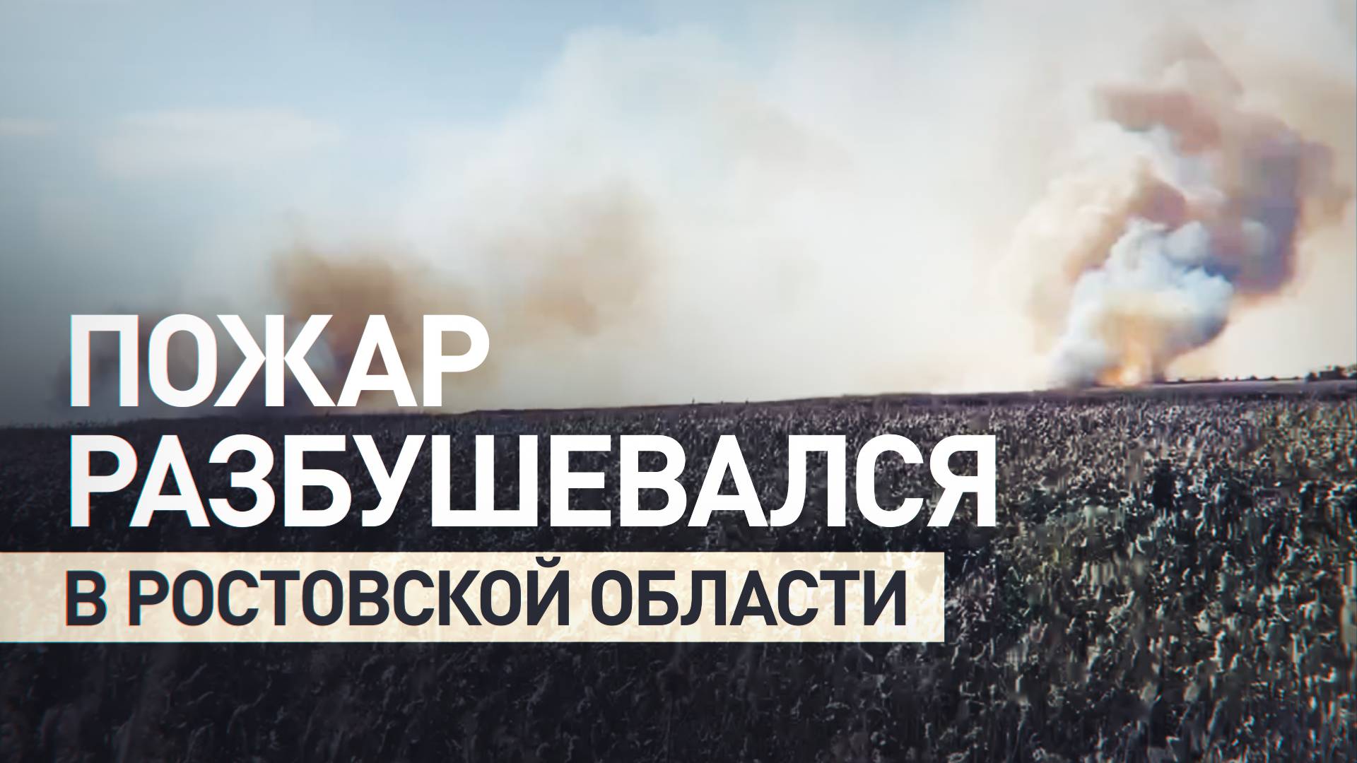 Огонь подбирается к домам: сильный пожар охватил Ростовскую область