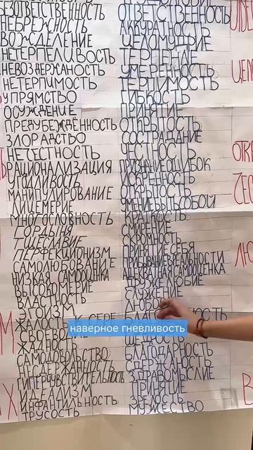 Наша воспитанница рассказывает про плакат с дефектами и чертами характера