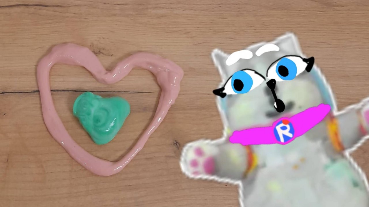 Слайм и собака Хаска🧫 Как сделать слайм дома!рецепт из 3 ингредиентов