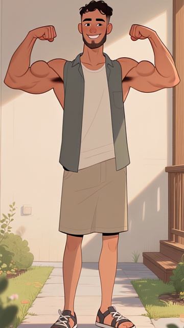 Смешной анимационный герой: сила и улыбка!