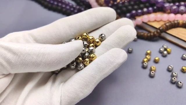 Стальные бусины Шар Волна