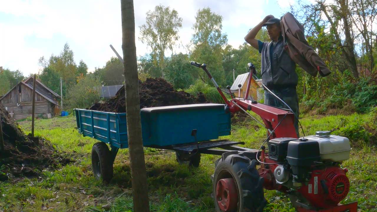 Возим с Беларусом навоз и испытание "не деревенской канализации" в новом сарае для коров!