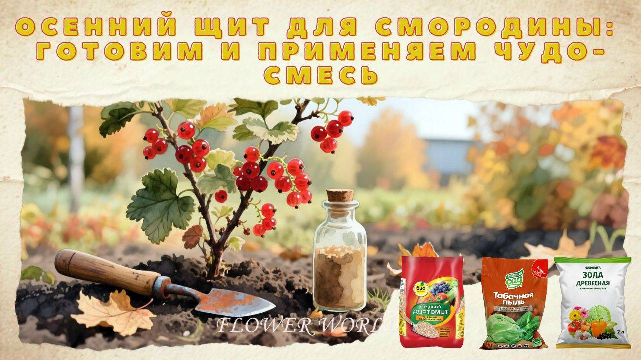 Осенний Щит для Смородины - Готовим и Применяем Чудо Смесь.🚑