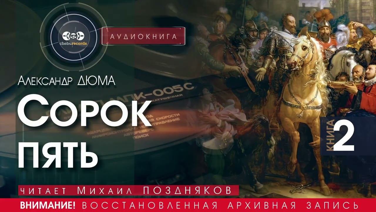 Сорок пять - часть 2 - Александр ДЮМА (читает Михаил ПОЗДНЯКОВ) | аудиокниги слушать бесплатно