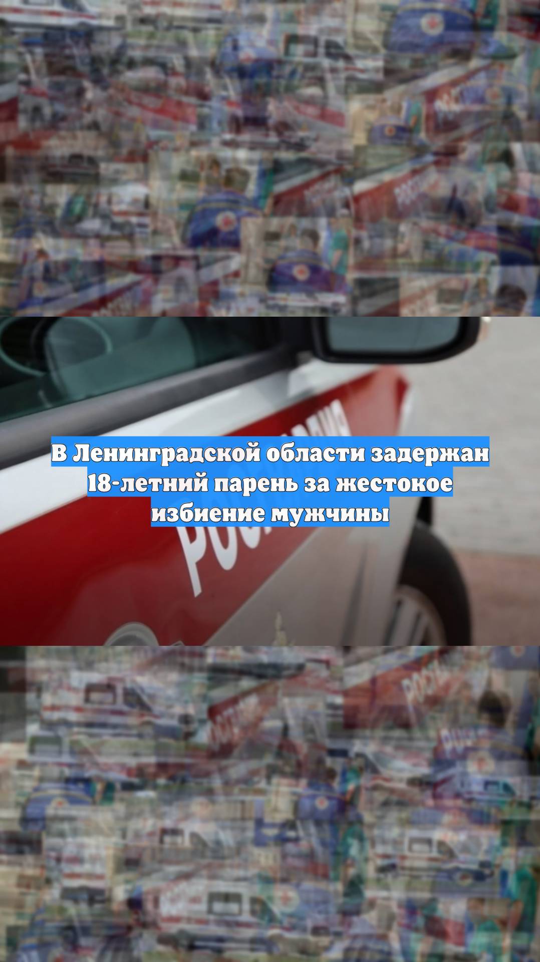 В Ленинградской области задержан 18-летний парень за жестокое избиение мужчины