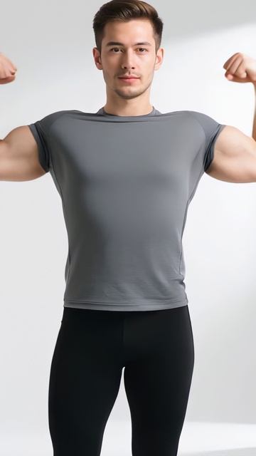 Сила в стиле: мужчина в спортивной одежде демонстрирует форму.