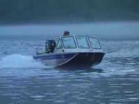 RusBoat-43JET на малых оборотах под мотором Mercury-40JetPower
