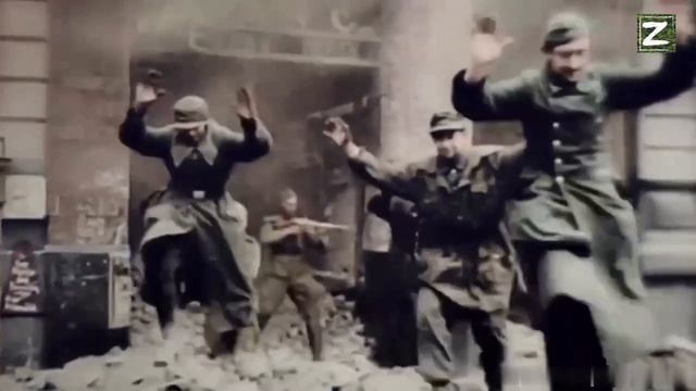 Кадры с битвы под Берлином, апрель-май 1945 года.