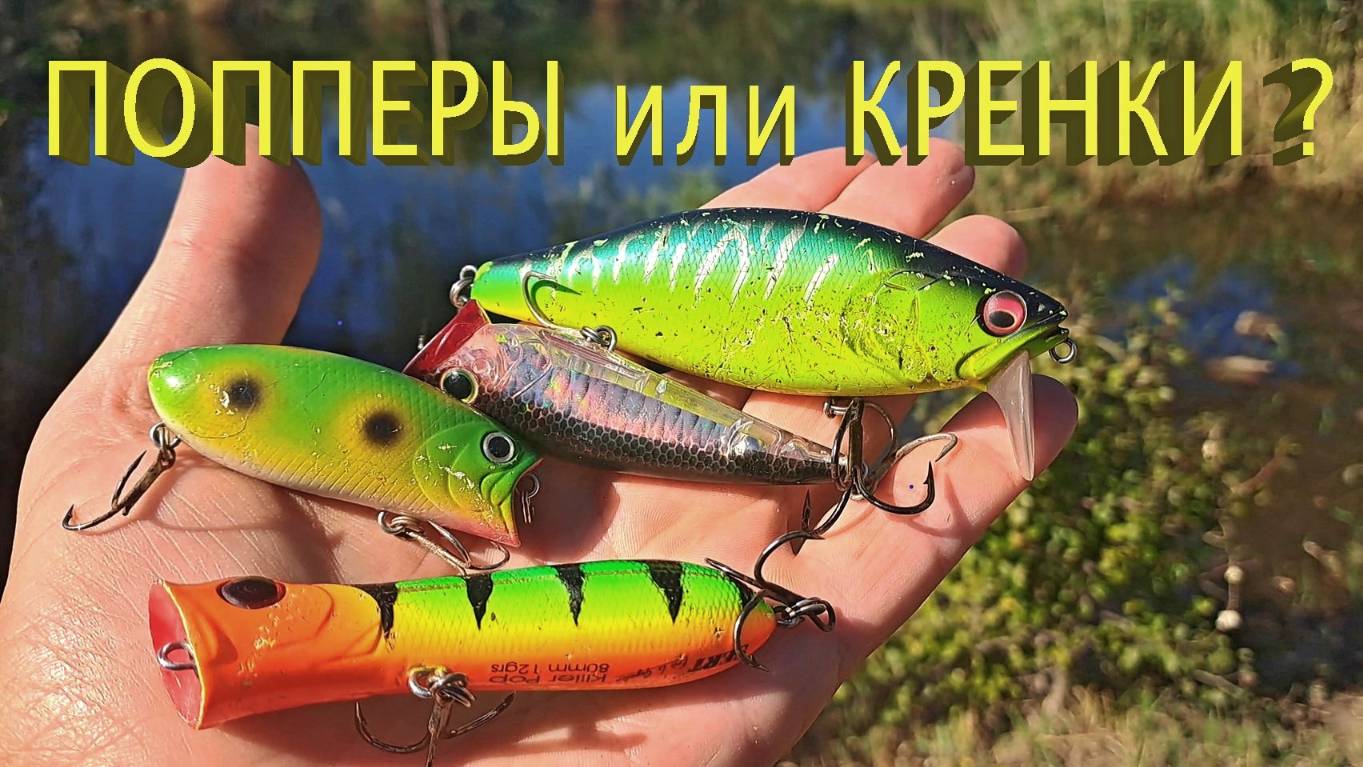 🔥 ПОППЕРЫ против КРЕНКОВ (часть 1). Что выберет ТРОФЕЙНАЯ ЩУКА? Баттл легендарных воблеров! 🔥