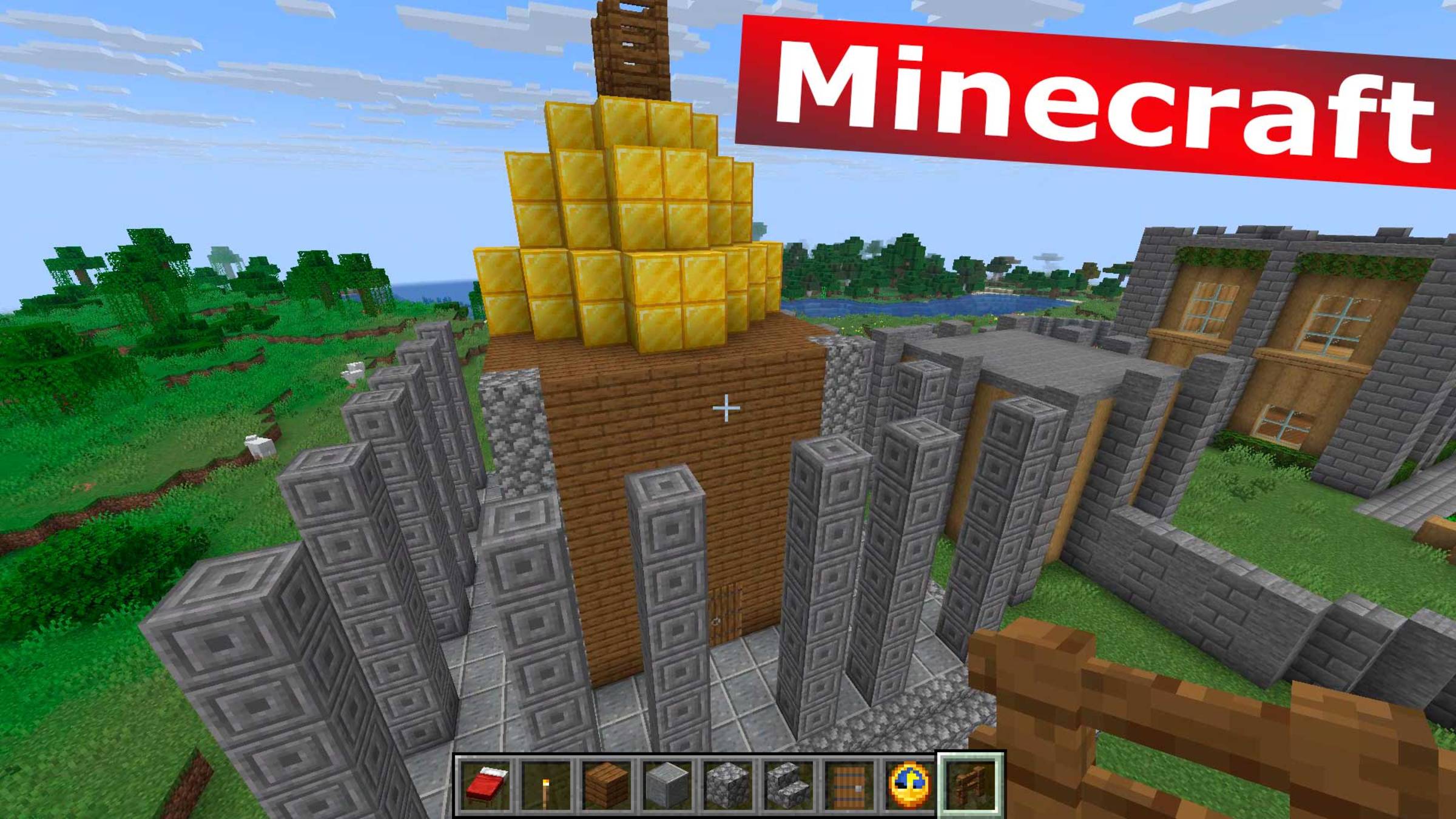 Строим НЕРЕАЛЬНЫЙ СОБОР в Minecraft! Золотой купол и люстра из 500 фонарей