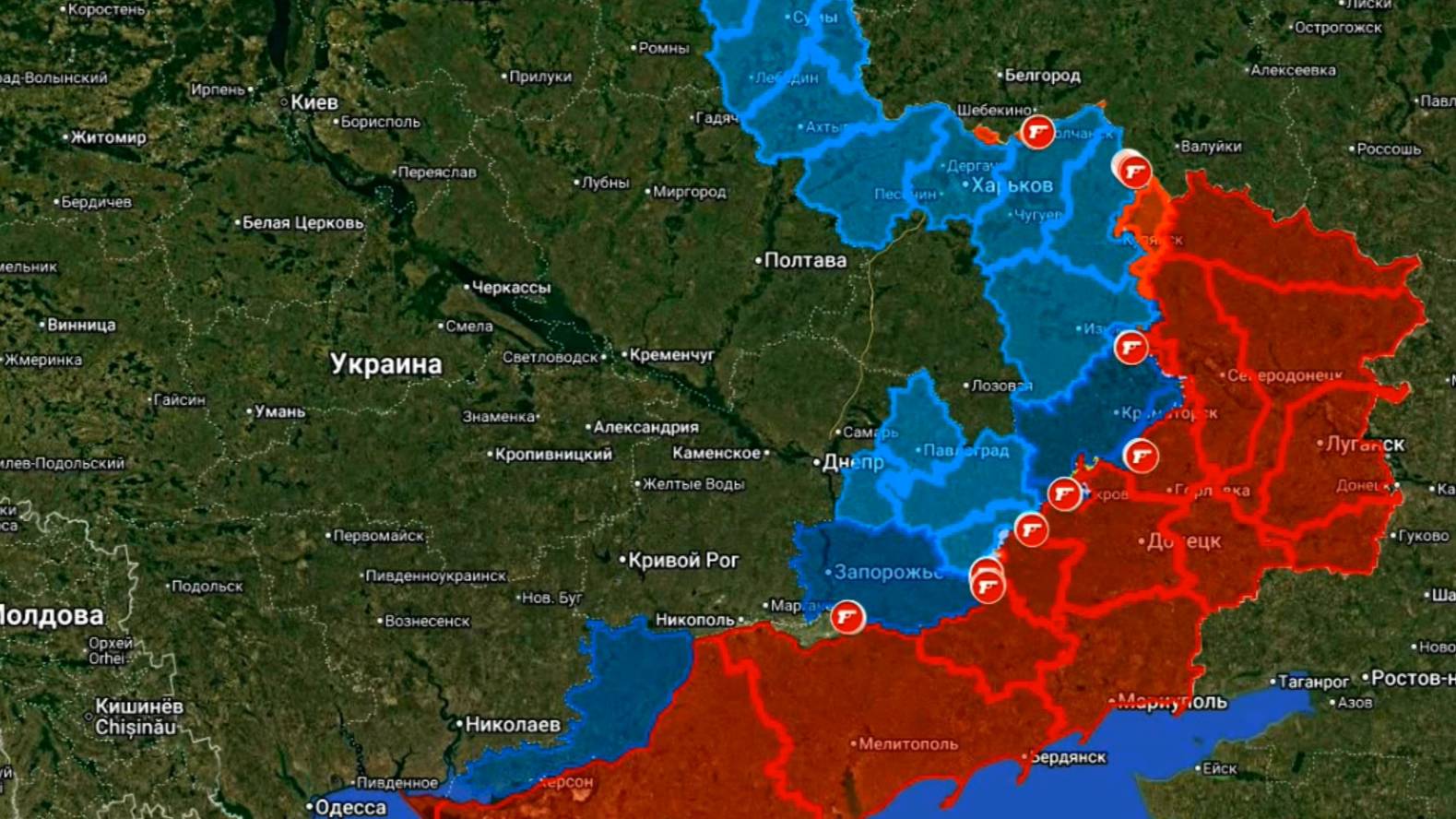 19.09.2025 Карта боевых действий. Бои почти по всему фронту