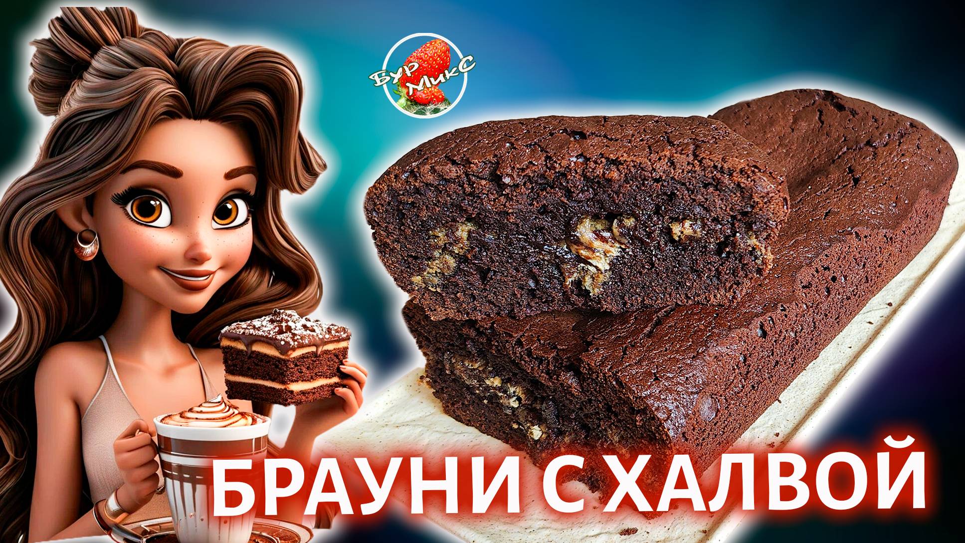 Шоколадный брауни с халвой - изысканный десерт для любителей шоколада