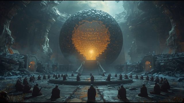 Star Fragment Temple 🌌 2-Hour Mystical Ambience ｜ Alien Script Walls ｜ Monk-Drones & Void Chants