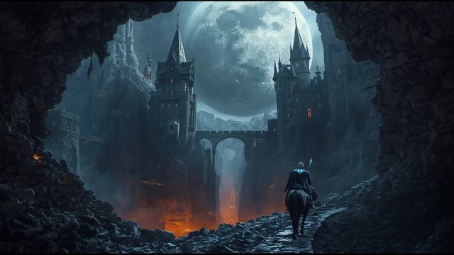 Floating Gothic Kingdom 🏰 2-Hour Dark Fantasy Ambience ｜ Upside-Down Castles & Lava Rivers
