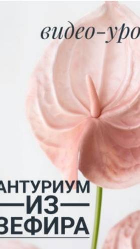 МК. Антуриум из зефира без молдов.