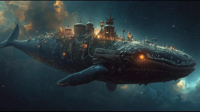 Space Whale City 🐋 2-Hour Cosmic Ambience ｜ Nebula Nomads ｜ Glowing Lanterns & Ancient Intelligence