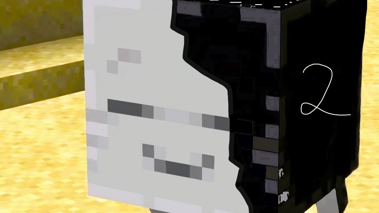 переместил в клетку для гаста (100 дней майнкрафт)