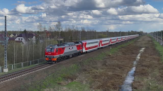 Электровоз ЭП2К-240, перегон Саблино - Колпино