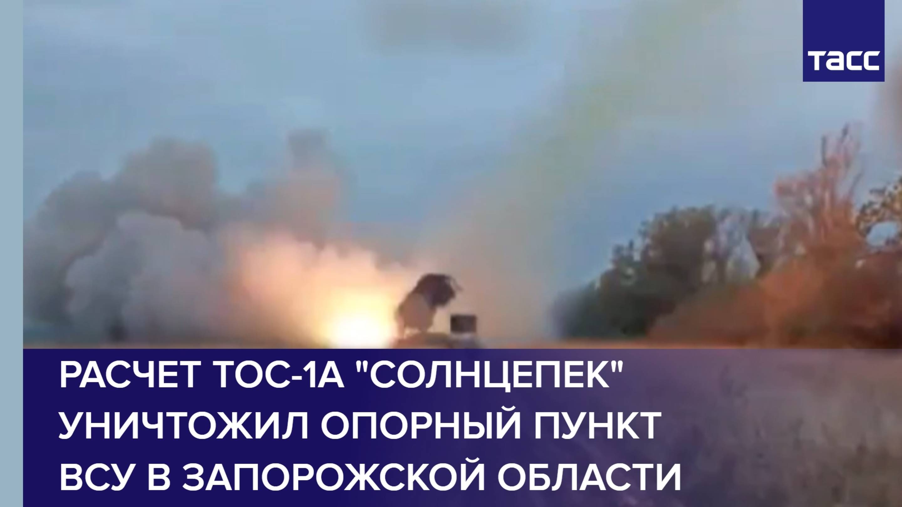 Расчет ТОС-1А "Солнцепек" уничтожил опорный пункт ВСУ в Запорожской области