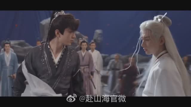 Закадровые съемки дорамы "Путешествие за горы и моря". Сяо Цу Шуй и Ли Чэнь Чжоу