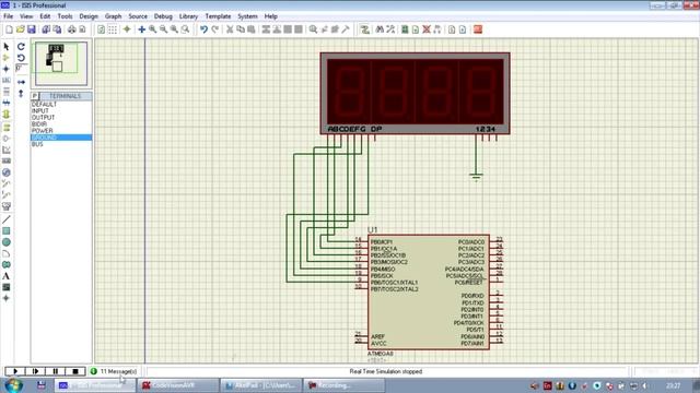 CodevisionAVR семисегментный индикатор, массивы и функции
