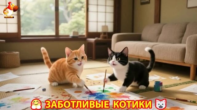 Заботливые котики спешат на помощь 😸😹😻 (357)