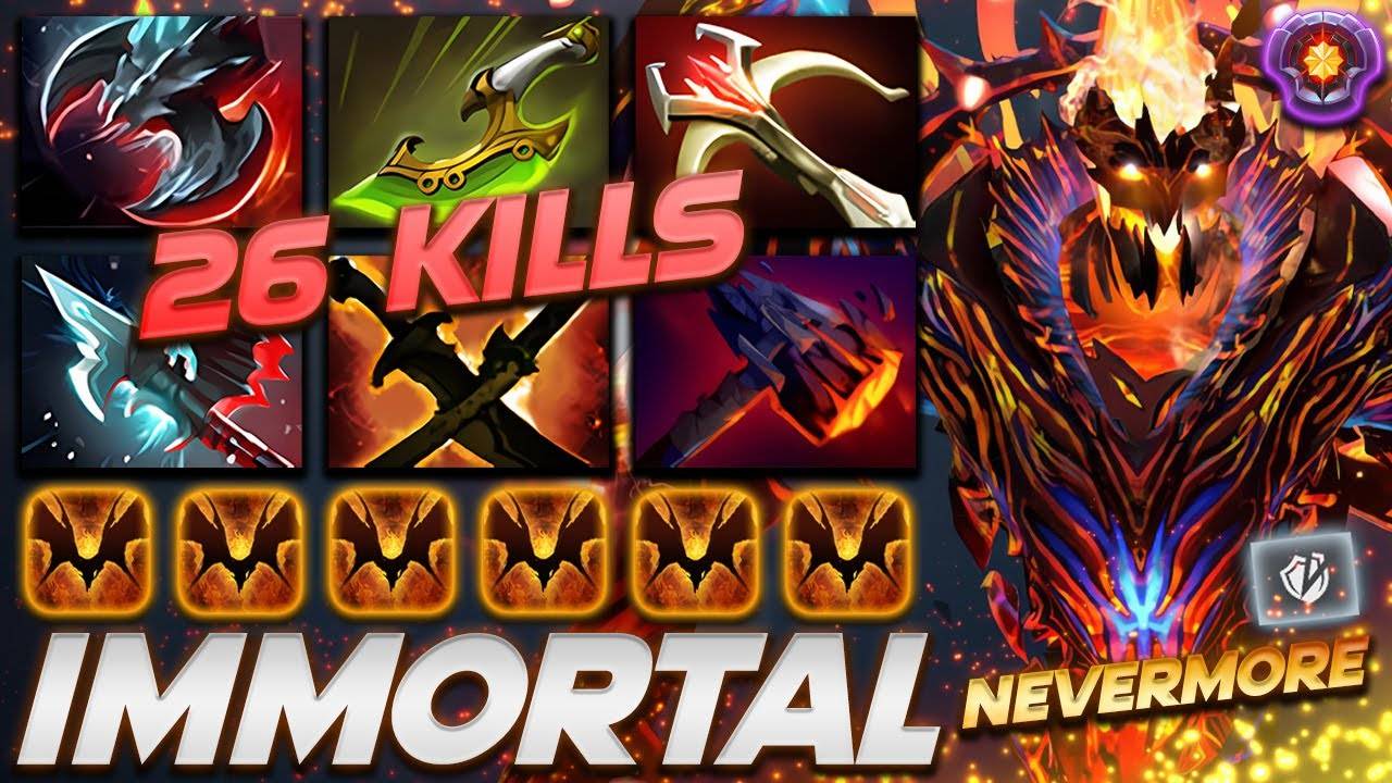 [Immortal][Pub]СФ⚫💥💥💥.Доминация до окончания игры-Shadow Fiend Nevermore.DOTABUFF-47.59%Win Rate