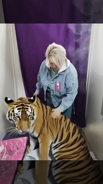 Милый итигр шопится