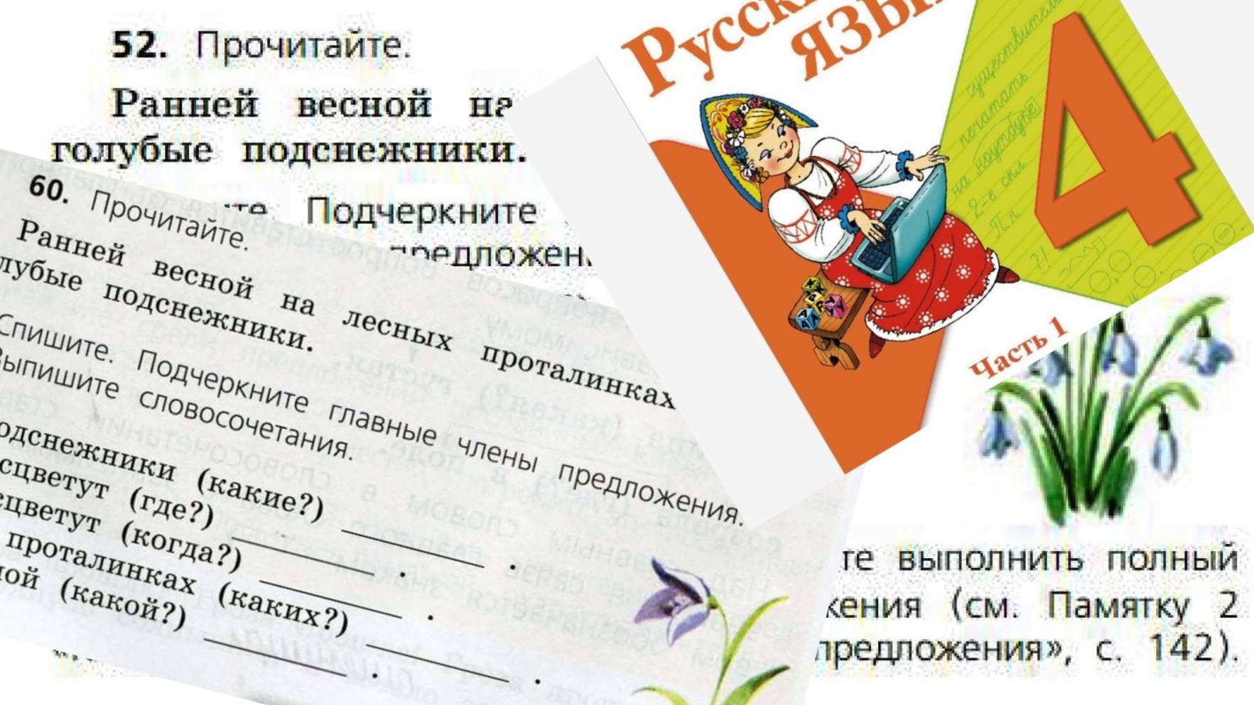 Русский язык 4 класс 1 часть упр 52 (60) с 32 (36)