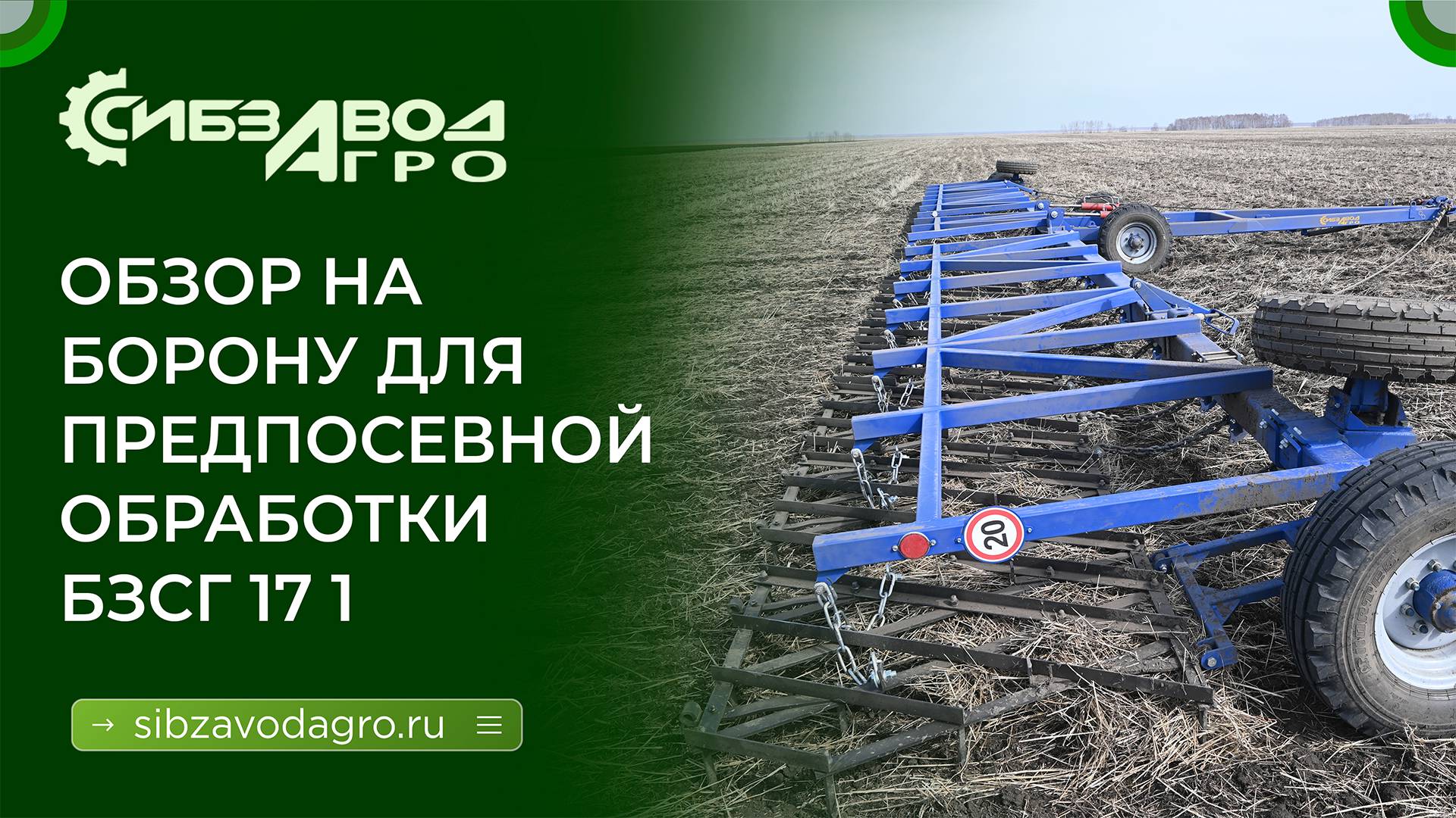 борона для предпосевной обработки БЗСГ 17 1
