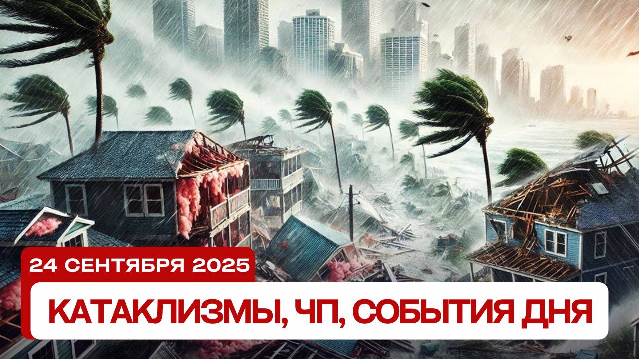 Катаклизмы 24.09.2025: Разрушительный супертайфун в Китае и Тайване, наводнения в Италии