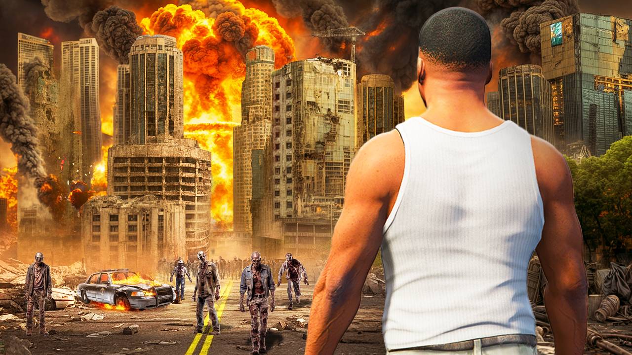 Я ПРОЖИЛ 100 ДНЕЙ ПОСЛЕ ЯДЕРНОГО ВЗРЫВА В ГТА 5! КОНЕЦ СВЕТА В GTA 5!