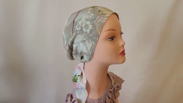 Шёлковая бандана с отложными лямками арт.111413