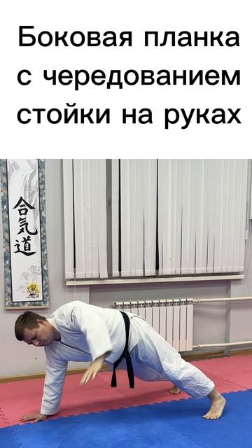 Категория: Планки  === Упражнение: 12/17  === Название: Боковая планка с чередованием рук
