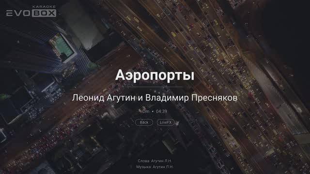 Леонид Агутин, Владимир Пресняков – Аэропорты| караоке EVOBOX
