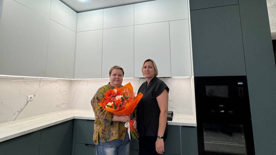 Установили шикарную, стильную и функциональную кухню в деревне Трубниково для Натальи и Вячеслава