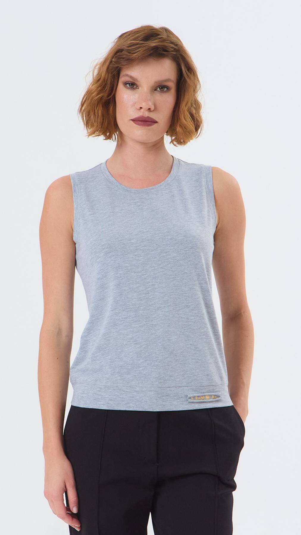 Топ под пиджак женский LO серый Артикул: 1425200105