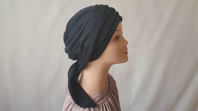 Демисезонный тюрбан из Джерси на хб трикотажном подкладе