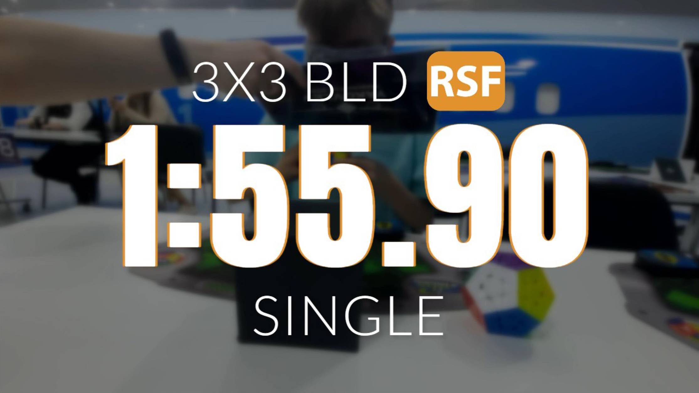 [1:55.90] 3x3 Blindfolded (my first blind solve) // [RSF] Yakovlev Moscow Cup 2023