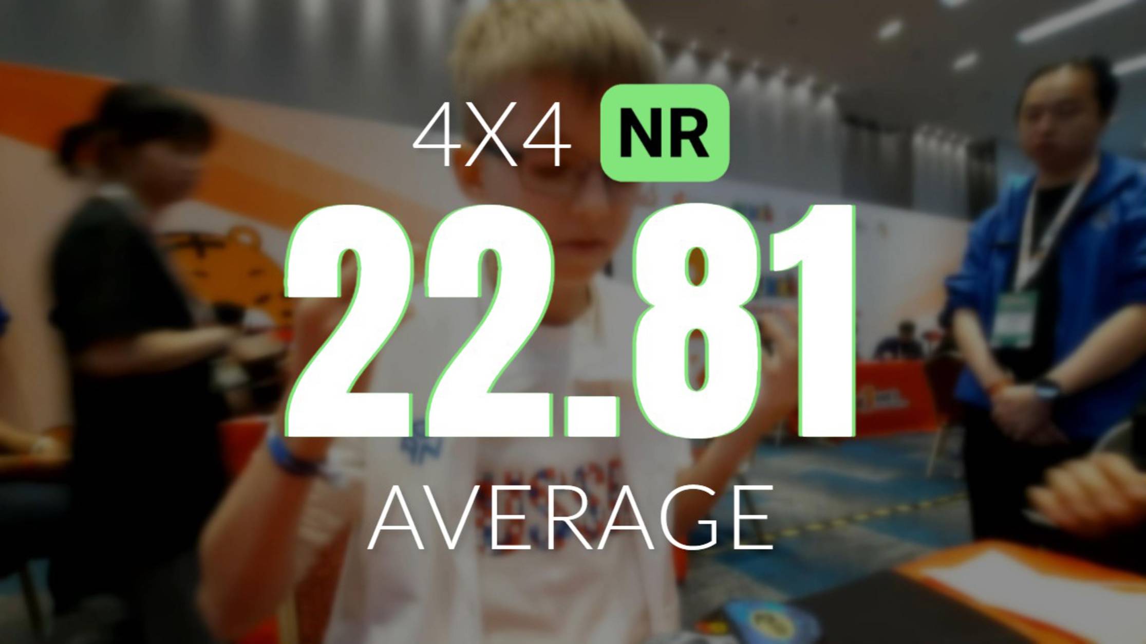 NR [22.81] 4x4 Average |WR12/ER3| // Rubik's WCA Asian Championship 2024