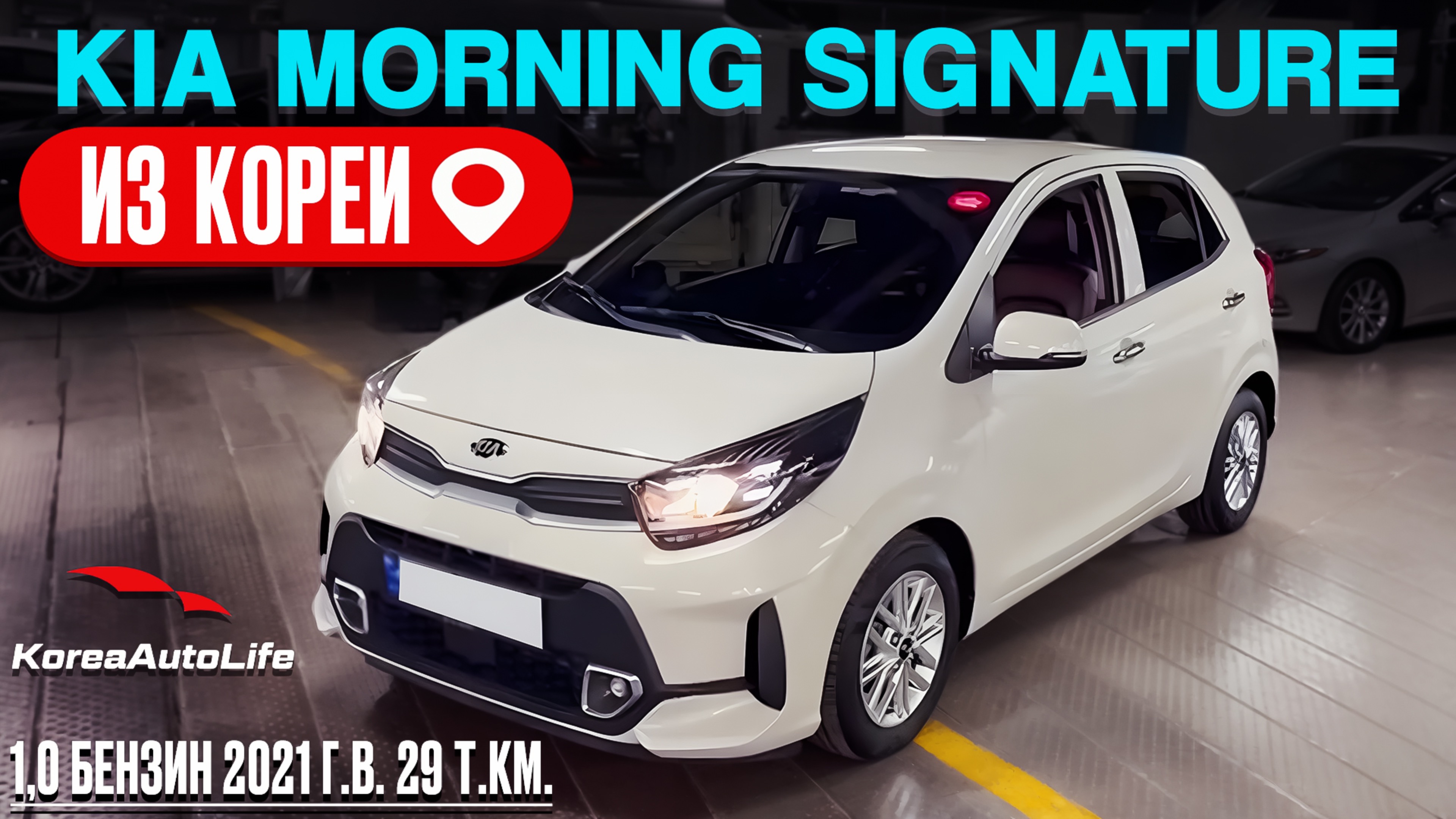 Обзор для заказа из Кореи KIA Picanto / Morning Signature 1,0 авто 2021 года с пробегом 29 т.км.