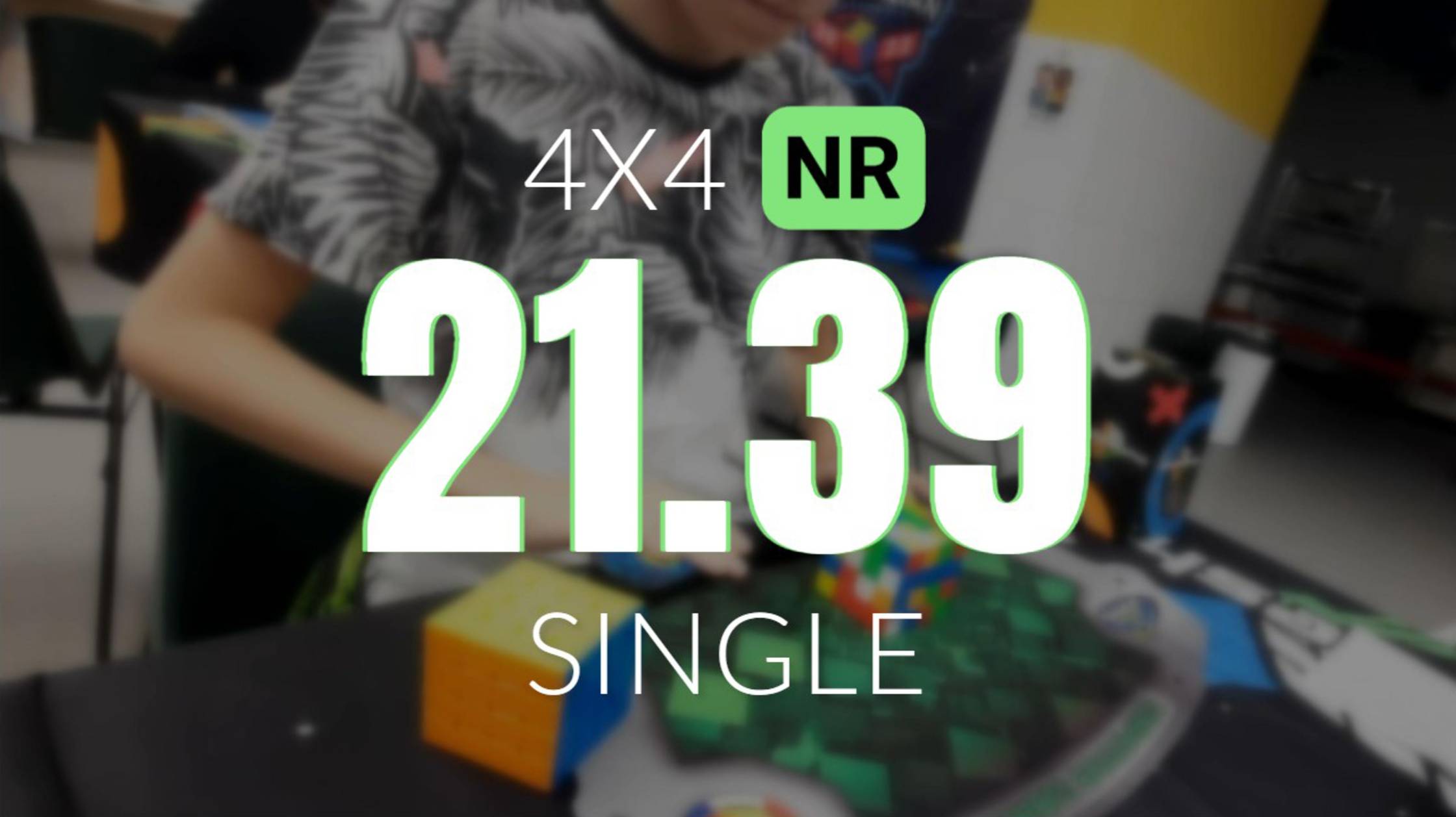 NR [21.39] 4х4 Single // Cubing Kazakhstan Nationals 2023