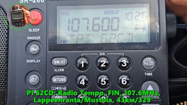 14.08.2025 10:25UTC, [Local], Radio Tempo, Финляндия, 107.6МГц, 43км